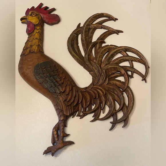 Syroco | Wall Decor | Vintage Syroco Rooster Wall Hanging Mcm Art 3 X ...